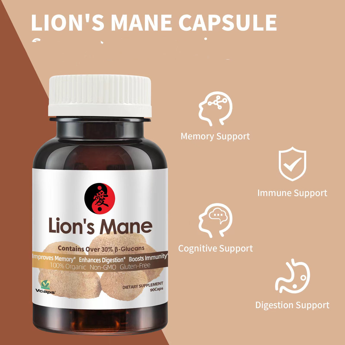 Organic Lion’s Mane Capsules – Ancient Chinese Secret